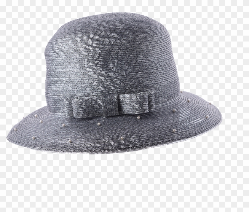 Silver Metallic Fedora With Pearl Trim - Baseball Cap Clipart (#633384 ...