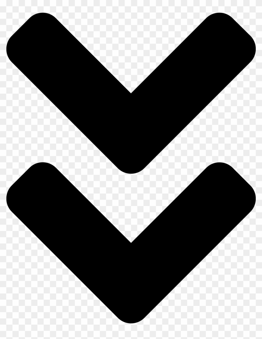 Down Double Arrow Clipart (#633833) - PikPng
