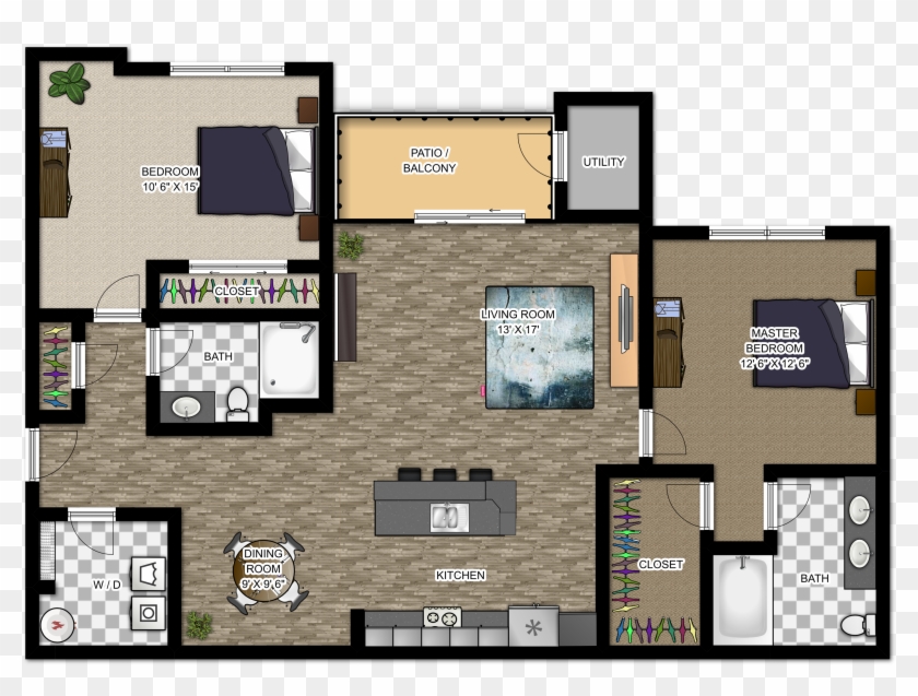 Floor Plan Clipart (#649189) - PikPng