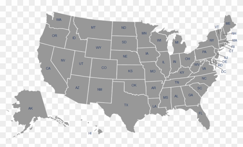 Download United States Map - Map Of America Gray Clipart Png Download ...