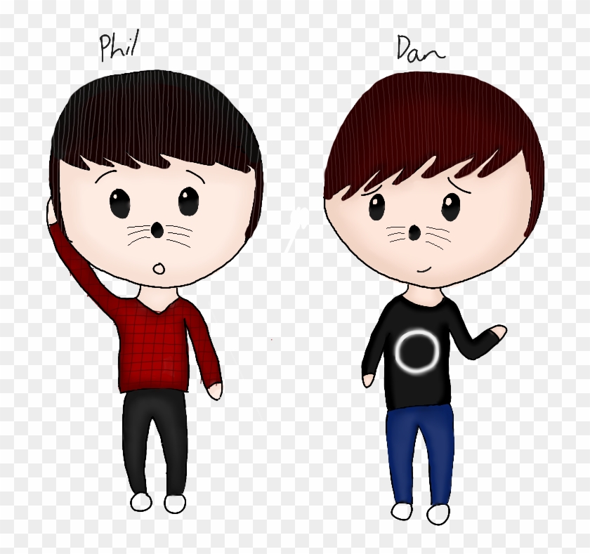 Dan And Phil - Cartoon Clipart (#684589) - PikPng