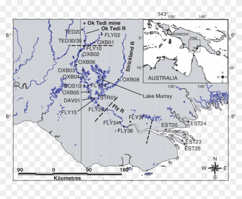 Map Of Southern Papua New Guinea Showing The Location - Atlas Clipart ...