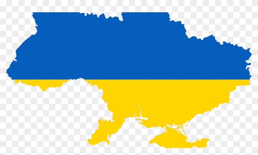Russia, Ukraine - Ukraine Ssr Flag Map Clipart (#723382) - PikPng