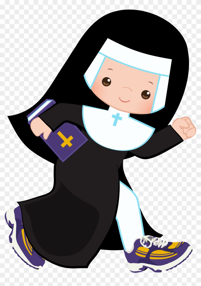 Download Nun Run 5k Freeuse Stock - Nun Running Clipart Png Download ...