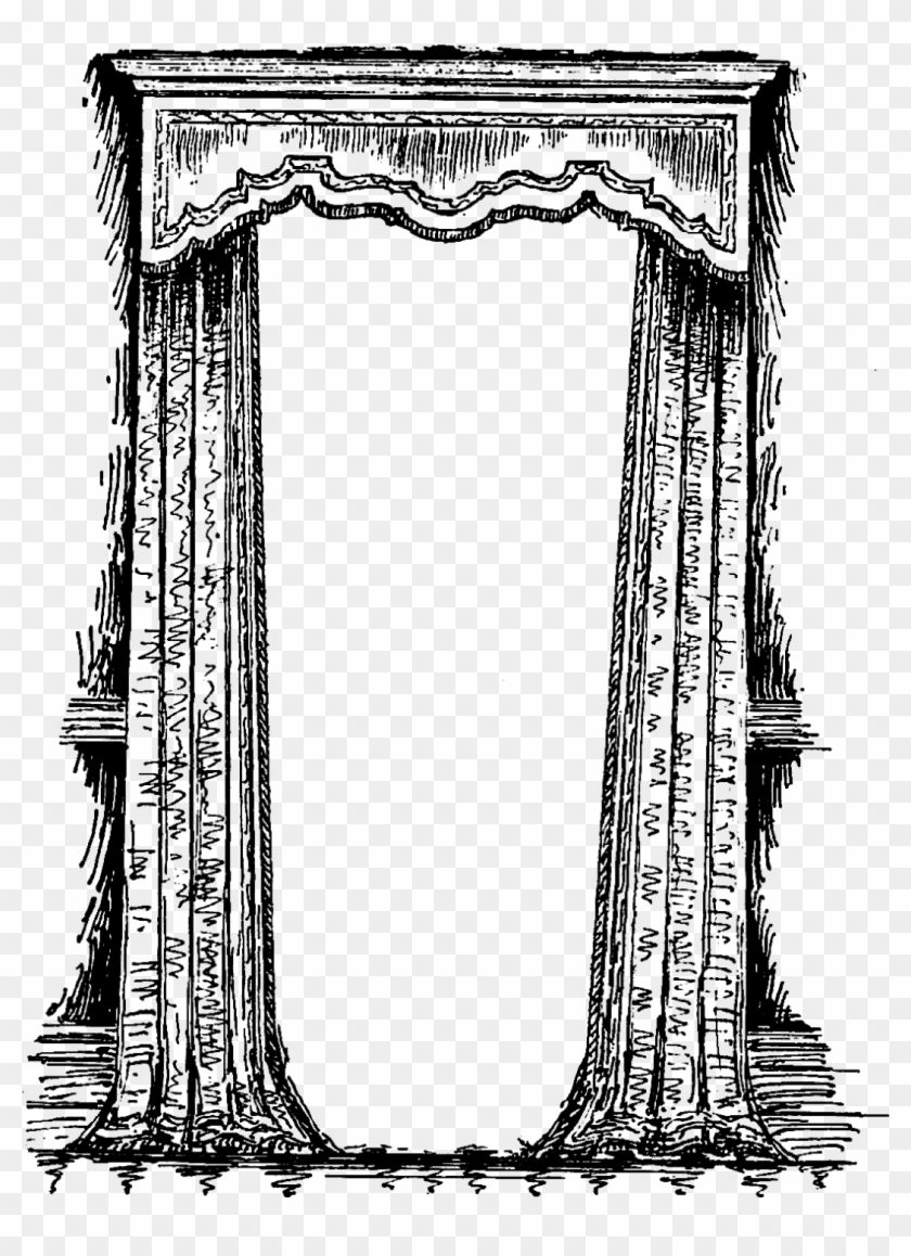 Download Digital Curtain Frame Border Design Downloads - Sketch Clipart ...
