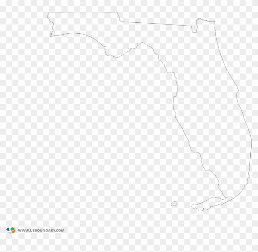 Download Florida Outline Map - Drawing Clipart Png Download - PikPng