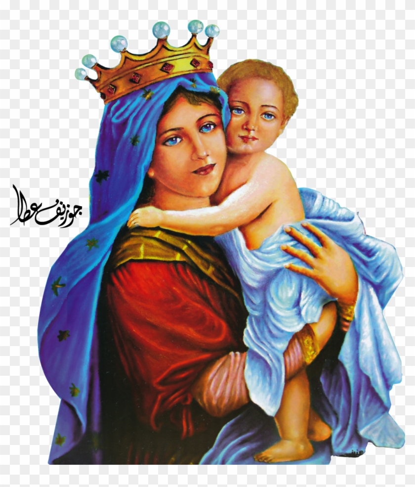 Mary Png File - Saint Mary And Jesus Clipart (#744922) - PikPng