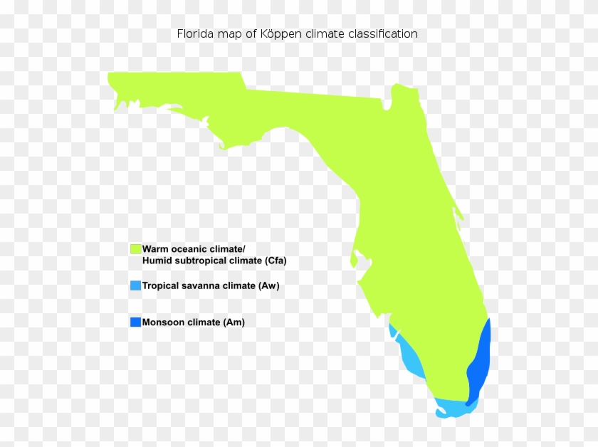 Florida Map Of Köppen Climate Classification - Florida Koppen Climate ...
