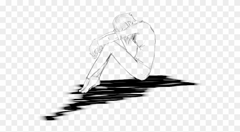 589 X 633 3 - Depression Sketch Png Clipart (#764288) - PikPng