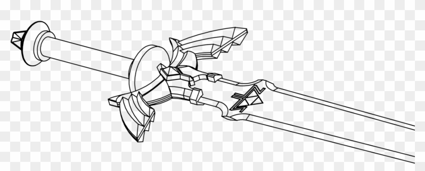 Download Model - Easy Zelda Sword Drawing Clipart Png Download - PikPng