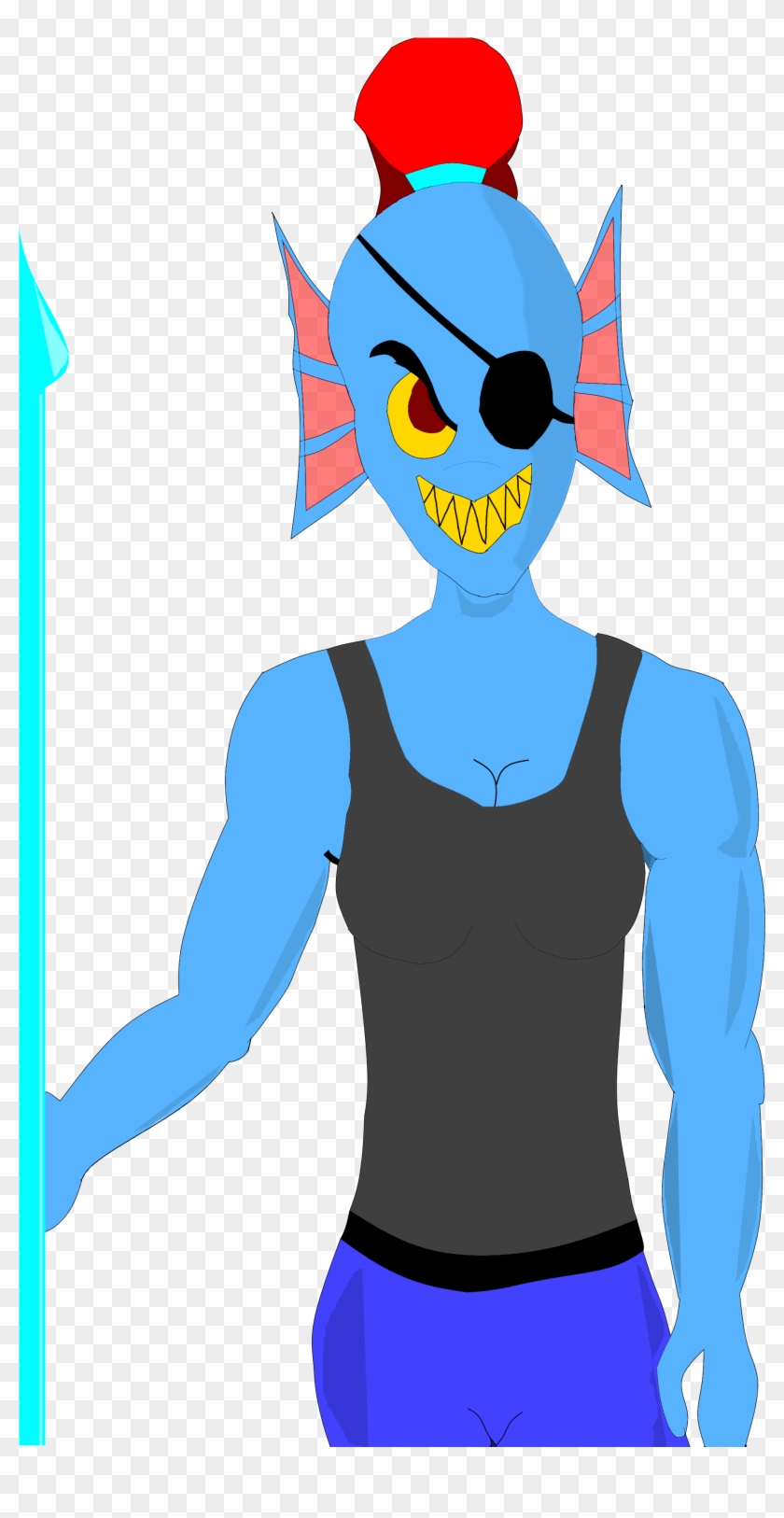 I Drew Undyne - Cartoon Clipart (#794328) - PikPng