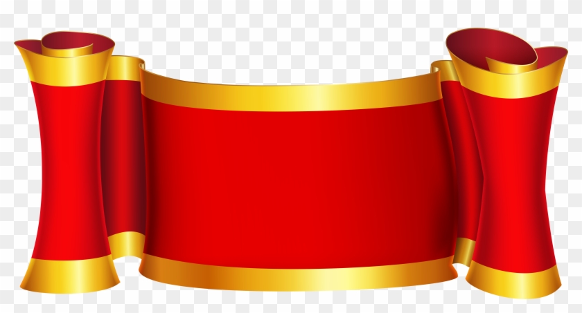 Red Gold Banner Png Clip Art Image Transparent Png (#83852) - PikPng