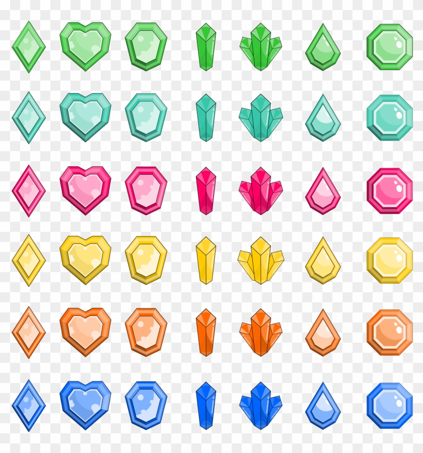 Big Image - 2d Gems Clipart (#809475) - PikPng