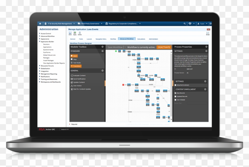 Rsa Archer Suite - Risk Management Software Cyber Security Clipart ...