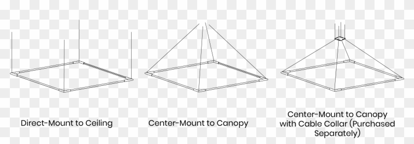 Juniper Suspended Lighting Mounting Orientation Thin - Triangle Clipart ...