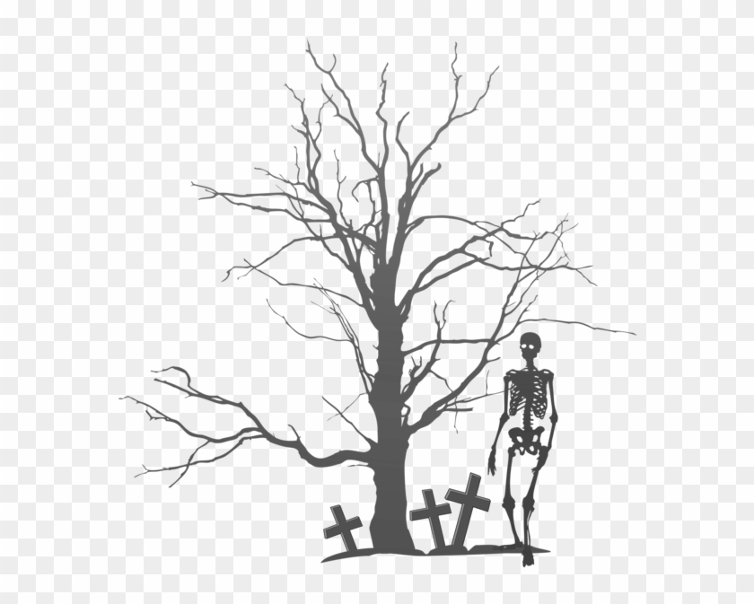 Download Halloween Tree And Skeleton Png Clipart Image Gallery ...