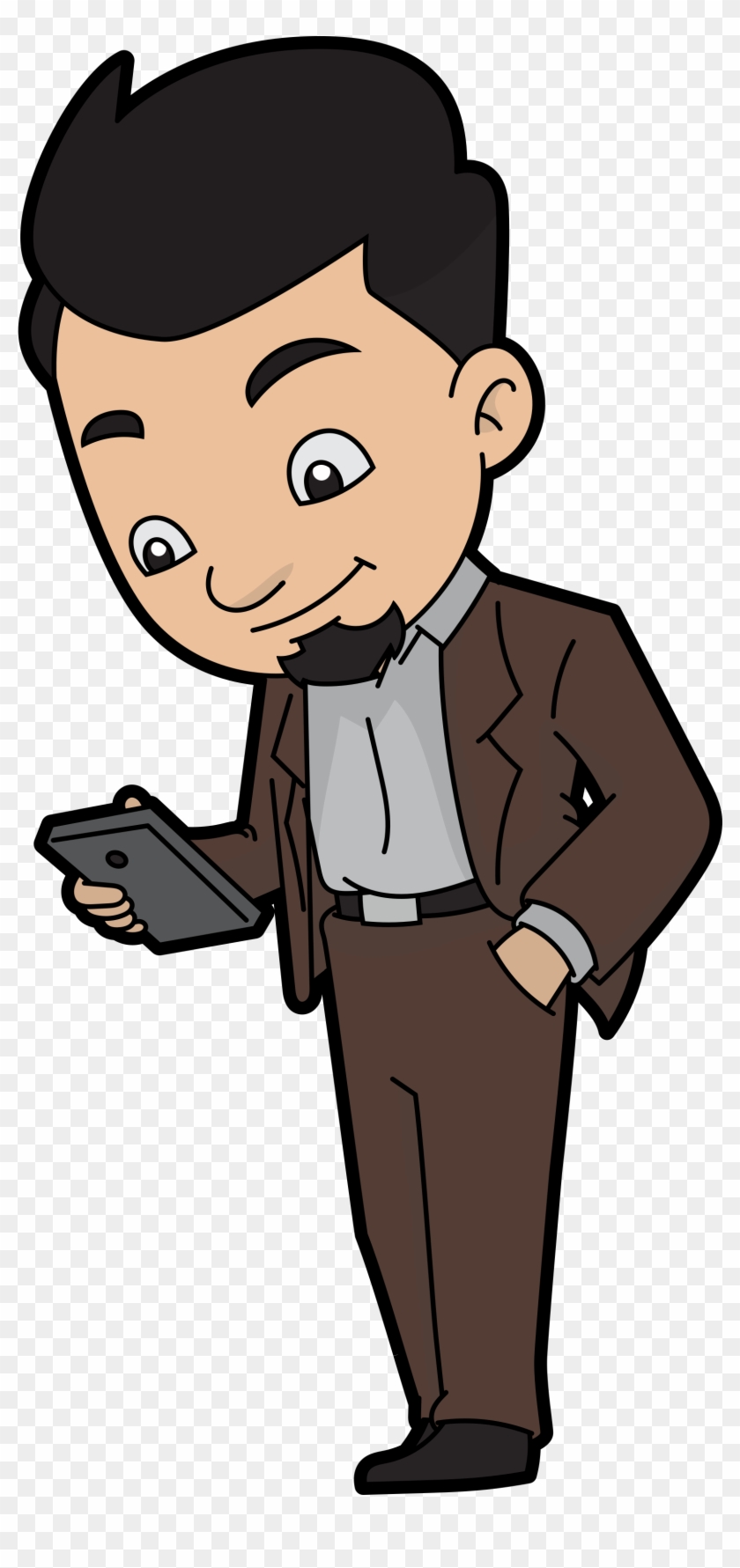 Open - Reading Message Cartoon Clipart (#976137) - PikPng